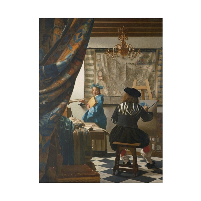 Johannes Vermeer the Art of Painting High-quality Canvas - Etsy