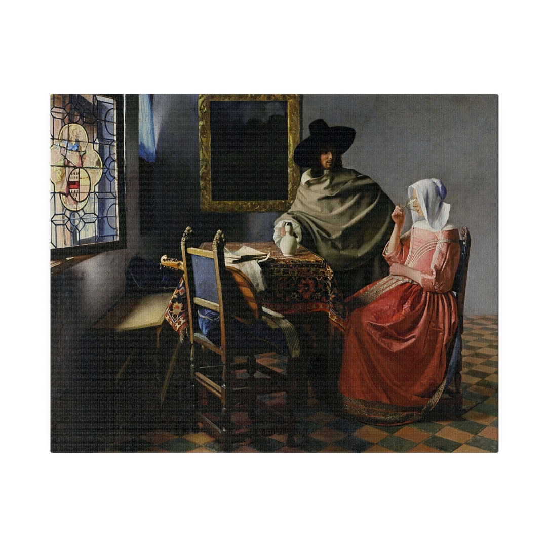 Johannes Vermeer the Wine Glass High-quality Canvas - Etsy