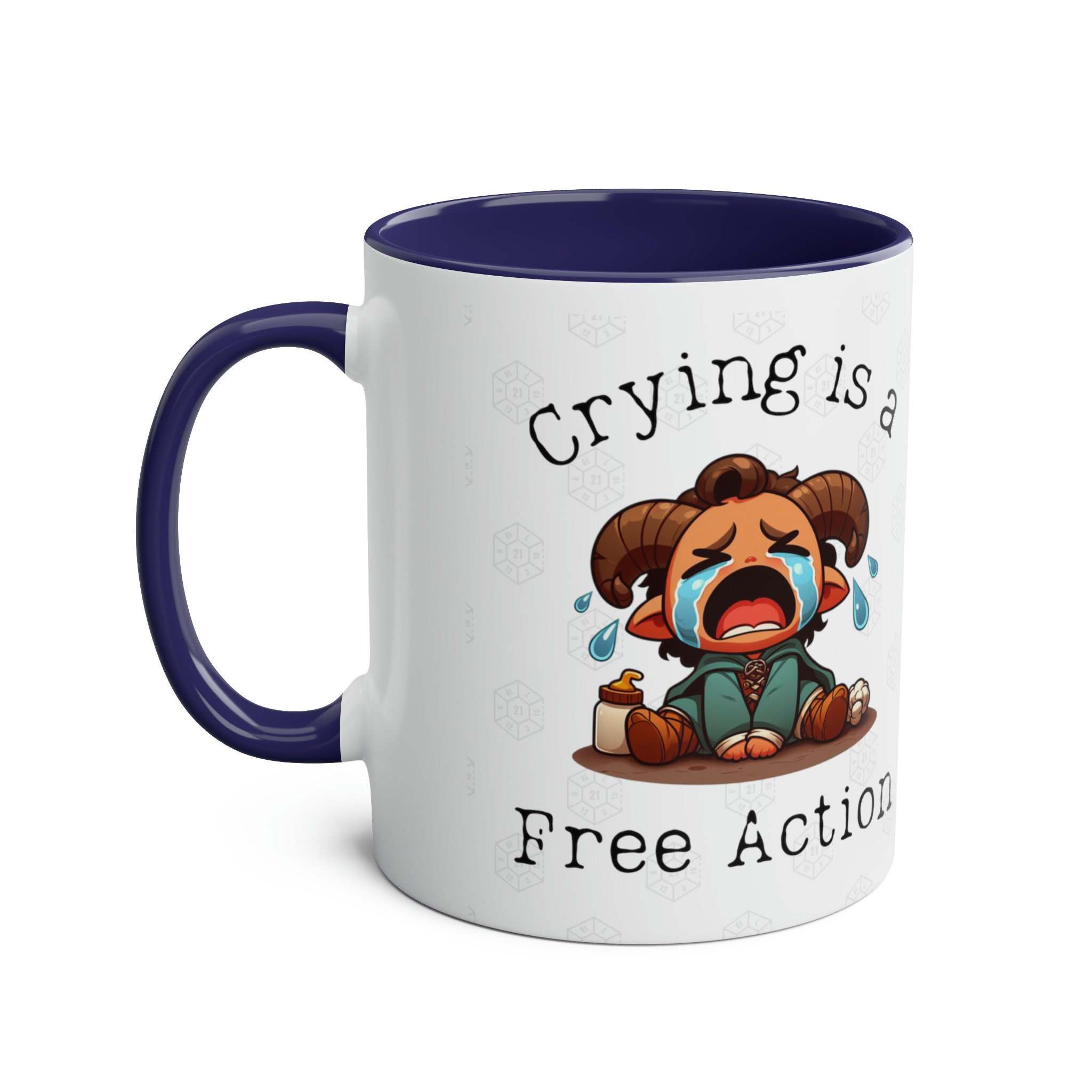 Dnd Crying is a Free Action Tiefling Coffee Mug for Dms BG3 - Etsy