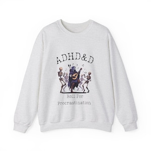 Dnd ADHD Gift Jumper Sweatshirt for BG3, Dungeon Game Masters, Bards ...