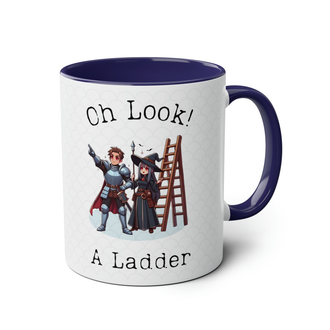Dragons Ladder Meme Funny Mug Gift Idea for High Fantasy Gamers, and ...