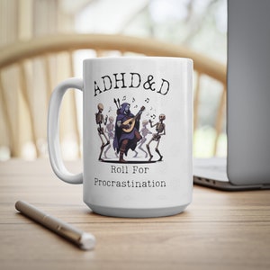 Dnd ADHD Gift Mug for BG3, Dungeon Game Masters, Bards Necromancers ...