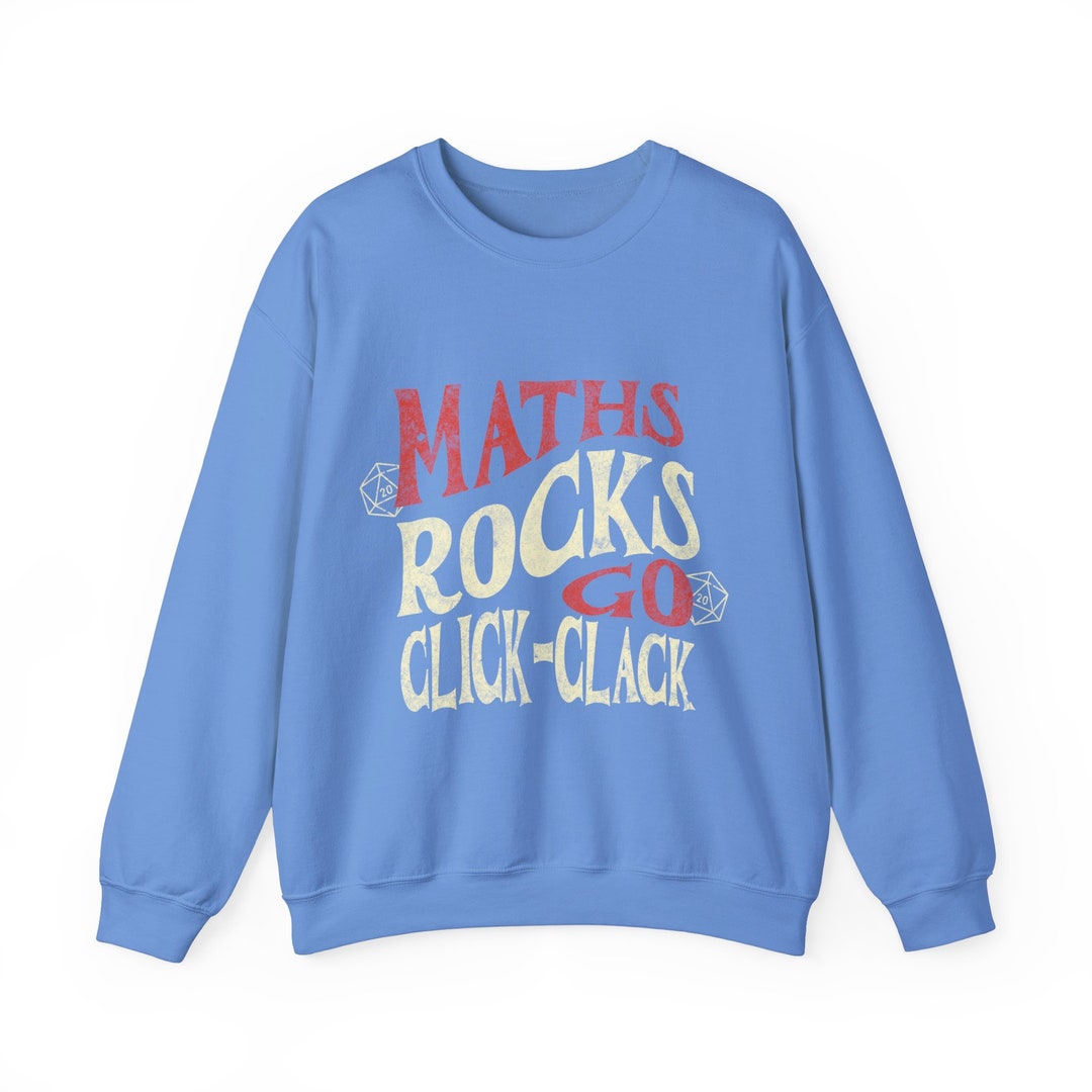 Dnd Shirt Jumper 'maths Rocks Go Click Clack' Gift for DM, Barbarian ...