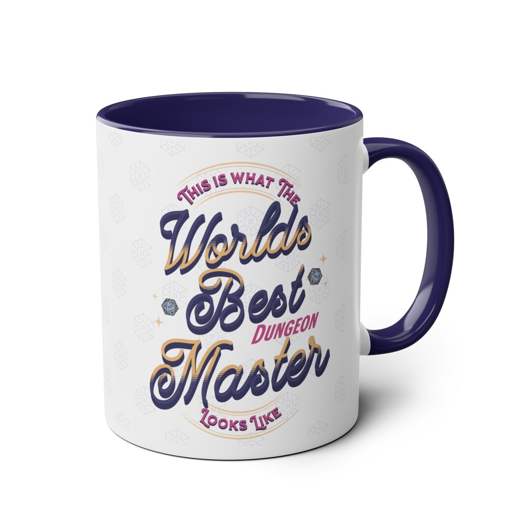 Dungeon Master Mug, DND Gift, Polyhedral Dice Detail - Etsy