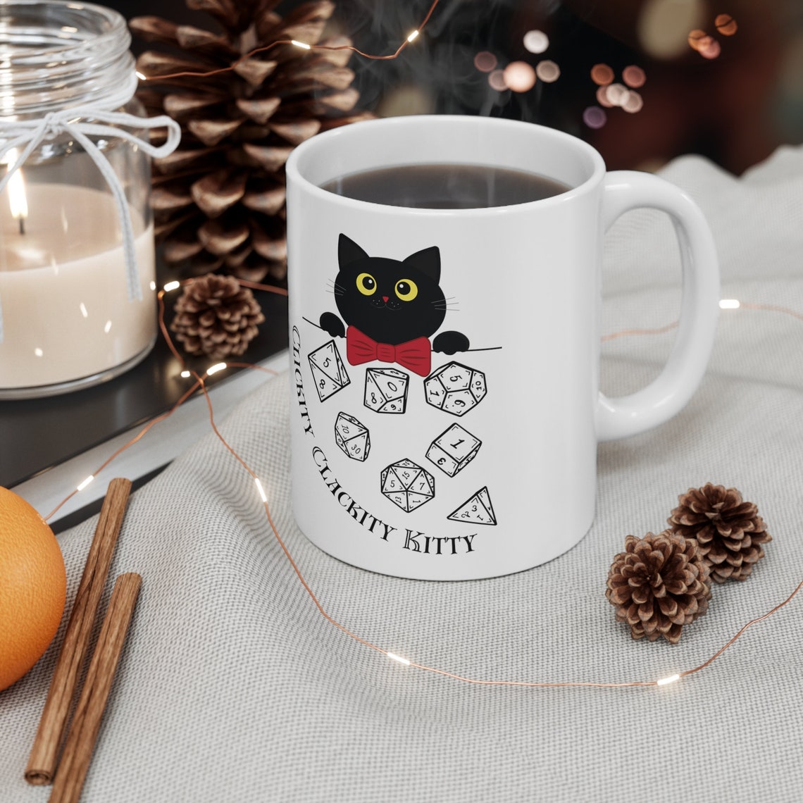 DND Cat Clickity Clackity Kitty Mug Gift. Perfect for Valentines ...