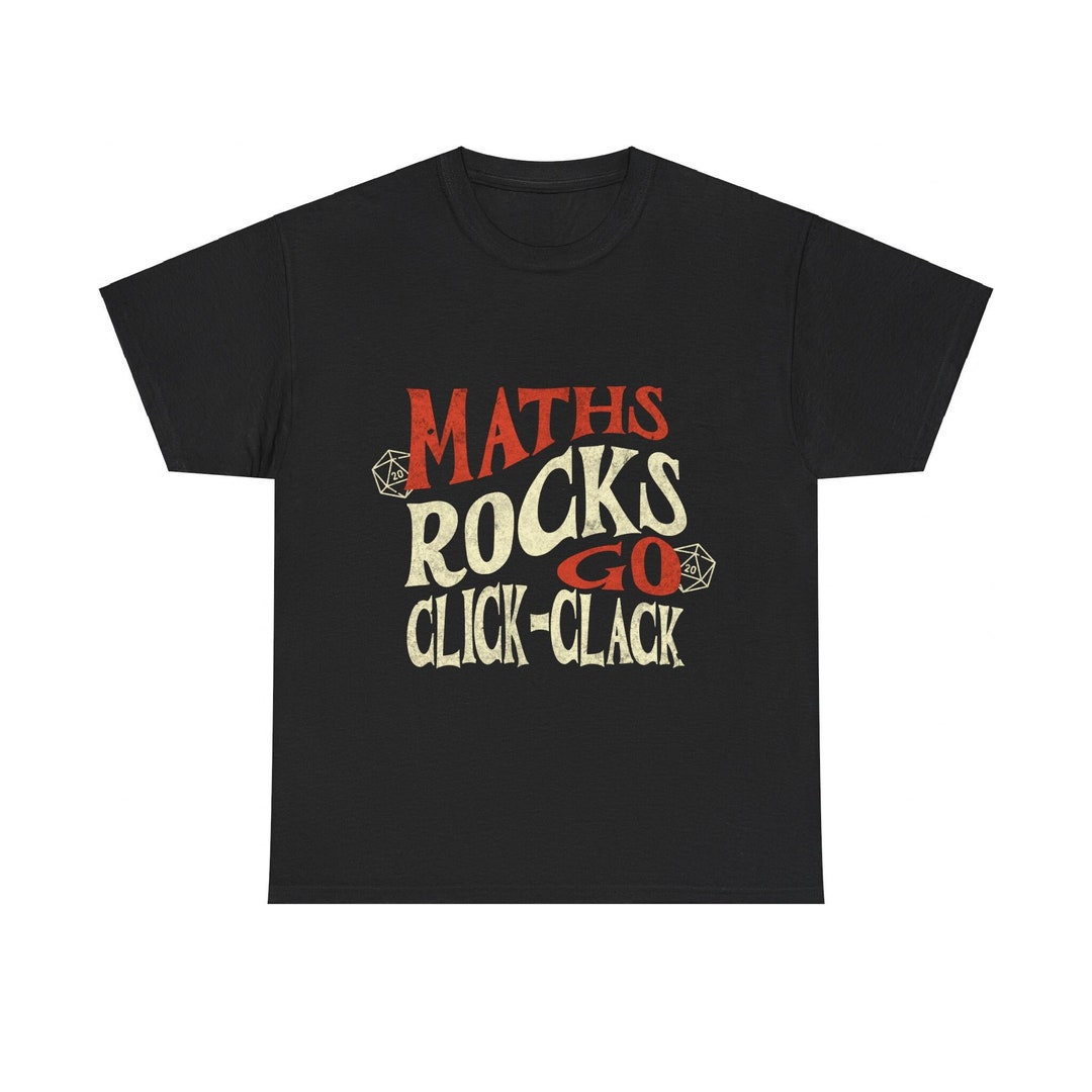 Dnd Shirt 'maths Rocks Go Click Clack' Gift for DM, Dungeons and ...