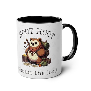 Dnd Owlbear Hoot Hoot Gimme the Loot, BG3 Mug for Dunegon Game Masters ...