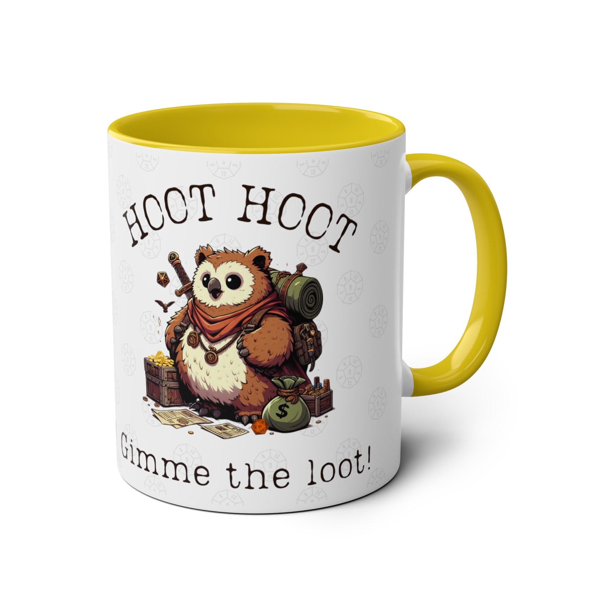 Dnd Owlbear Hoot Hoot Gimme the Loot, BG3 Mug for Dunegon Game Masters ...