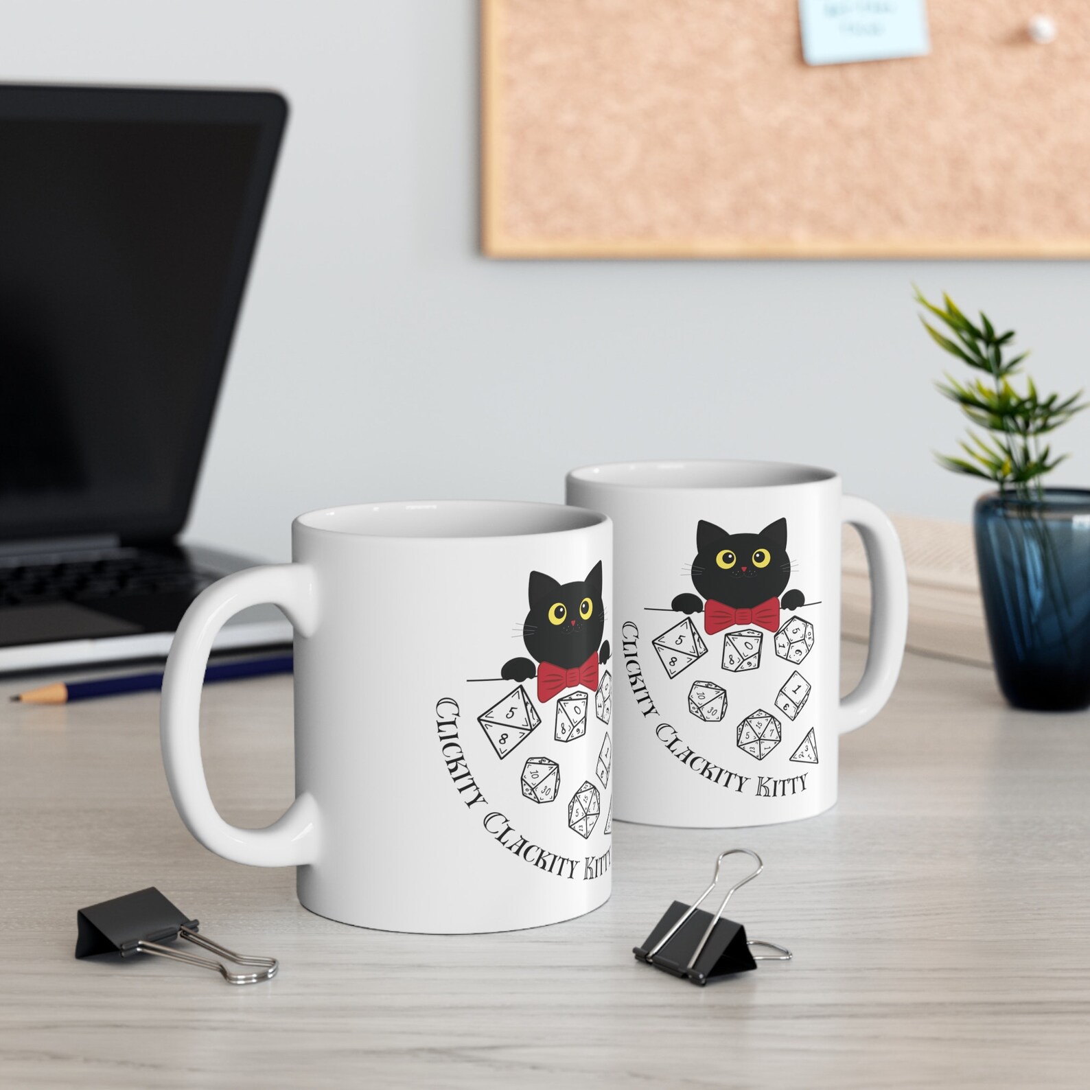 DND Cat Clickity Clackity Kitty Mug Gift. Perfect for Valentines ...