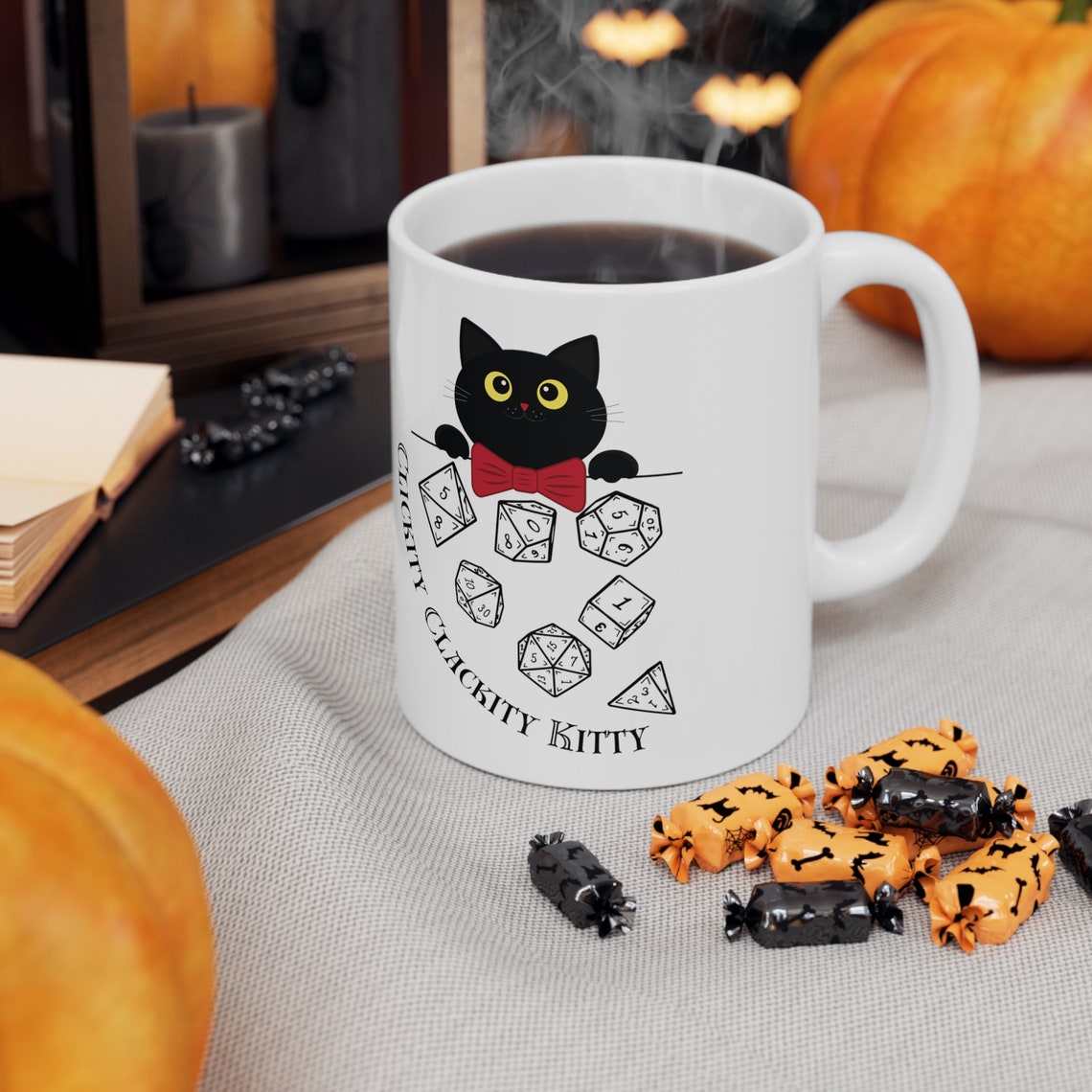 DND Cat Clickity Clackity Kitty Mug Gift. Perfect for Valentines ...