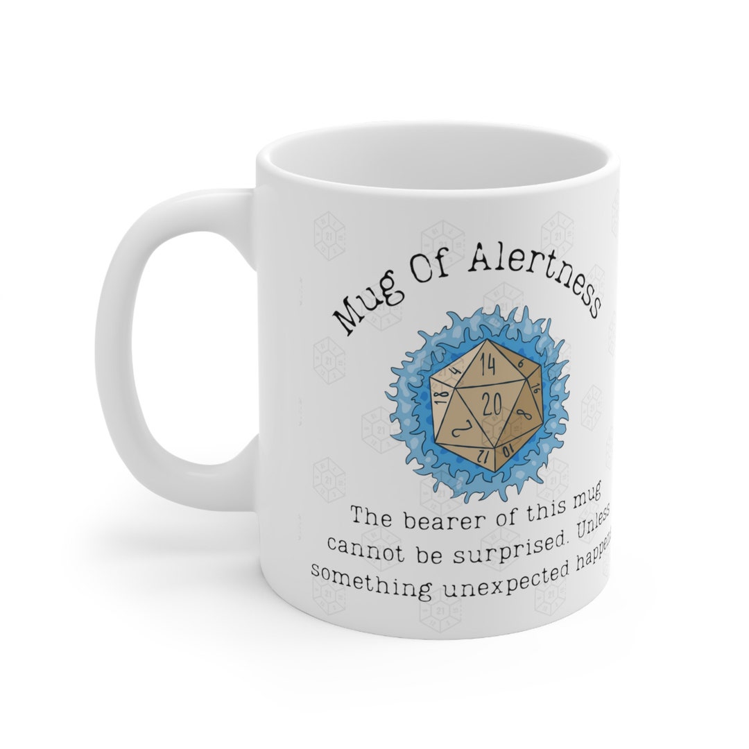 DND Mug of Alertness for Table Top RPG Gamers and Dungeons and Dragons ...