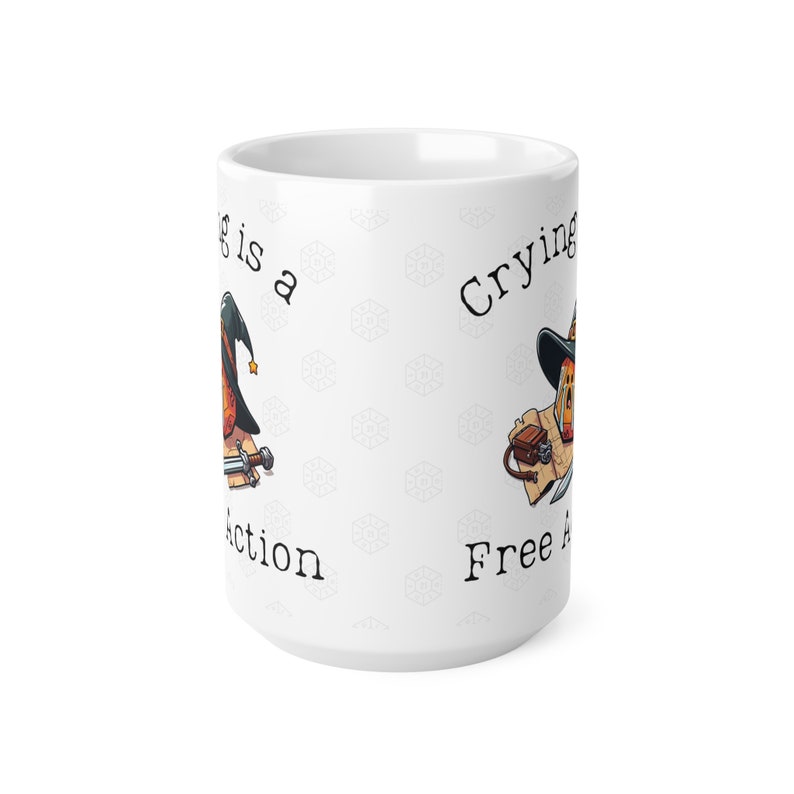 Dnd Mug Crying is a Free Action Mug Gift for Dm Dungeons Dragons, BG3 ...
