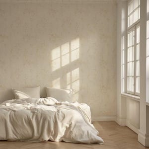 Beige Toile Wallpaper: Rustic Vintage Floral Peel and Stick - Etsy