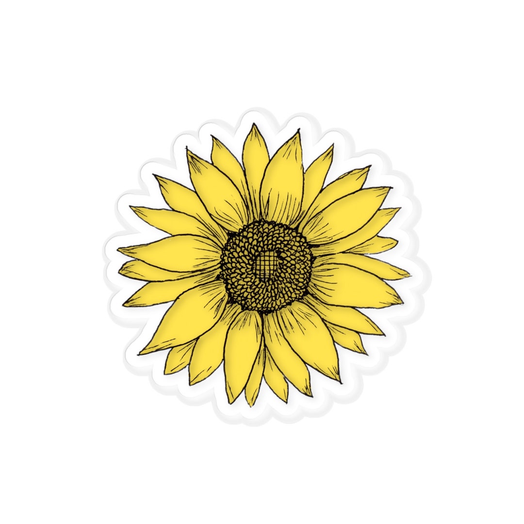 Sunflower Transparent Outdoor Stickers, Die-cut, 1pcs - Etsy