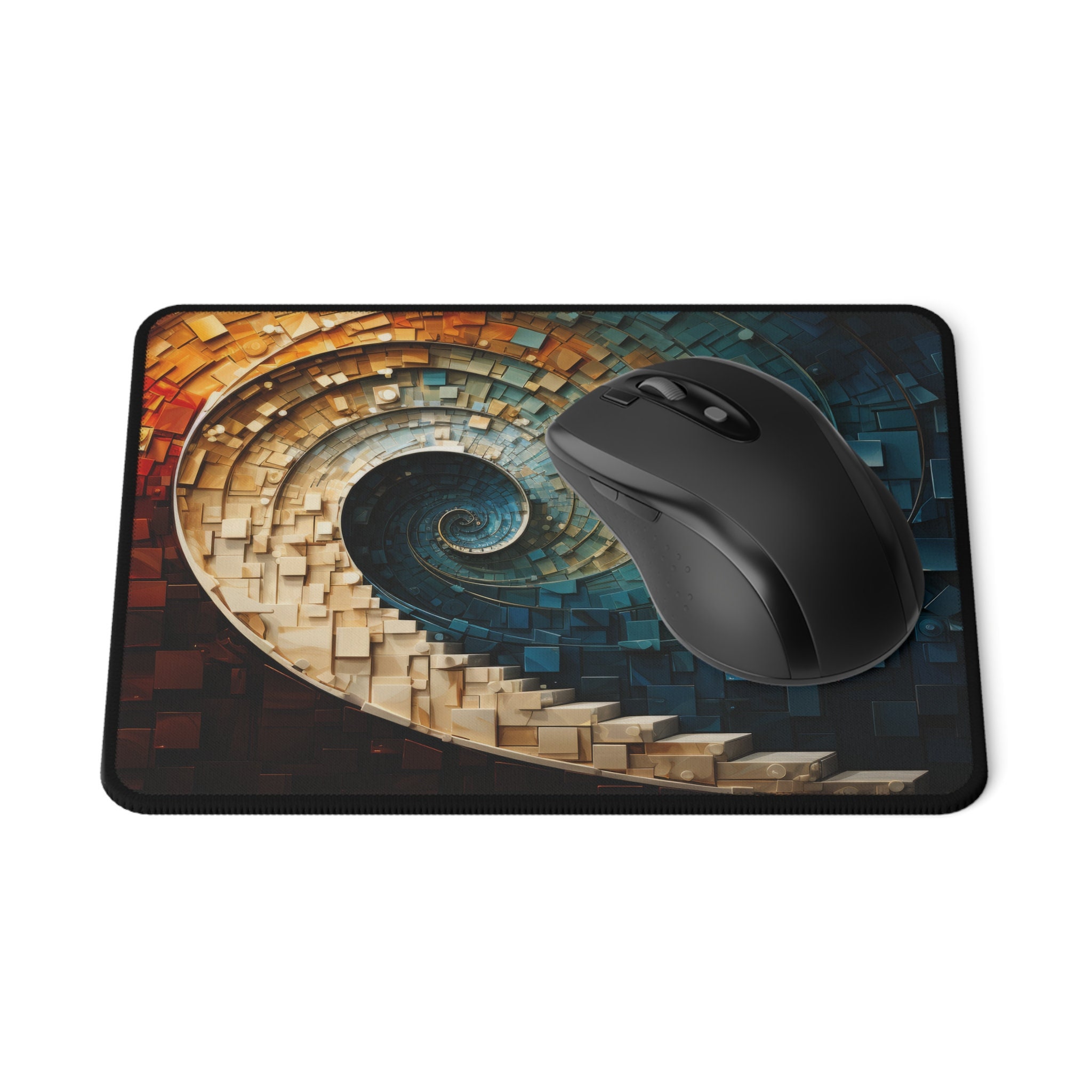 Fibonacci Flourish Mouse Pad: Fibonacci Workspace, Spiral Serenity ...