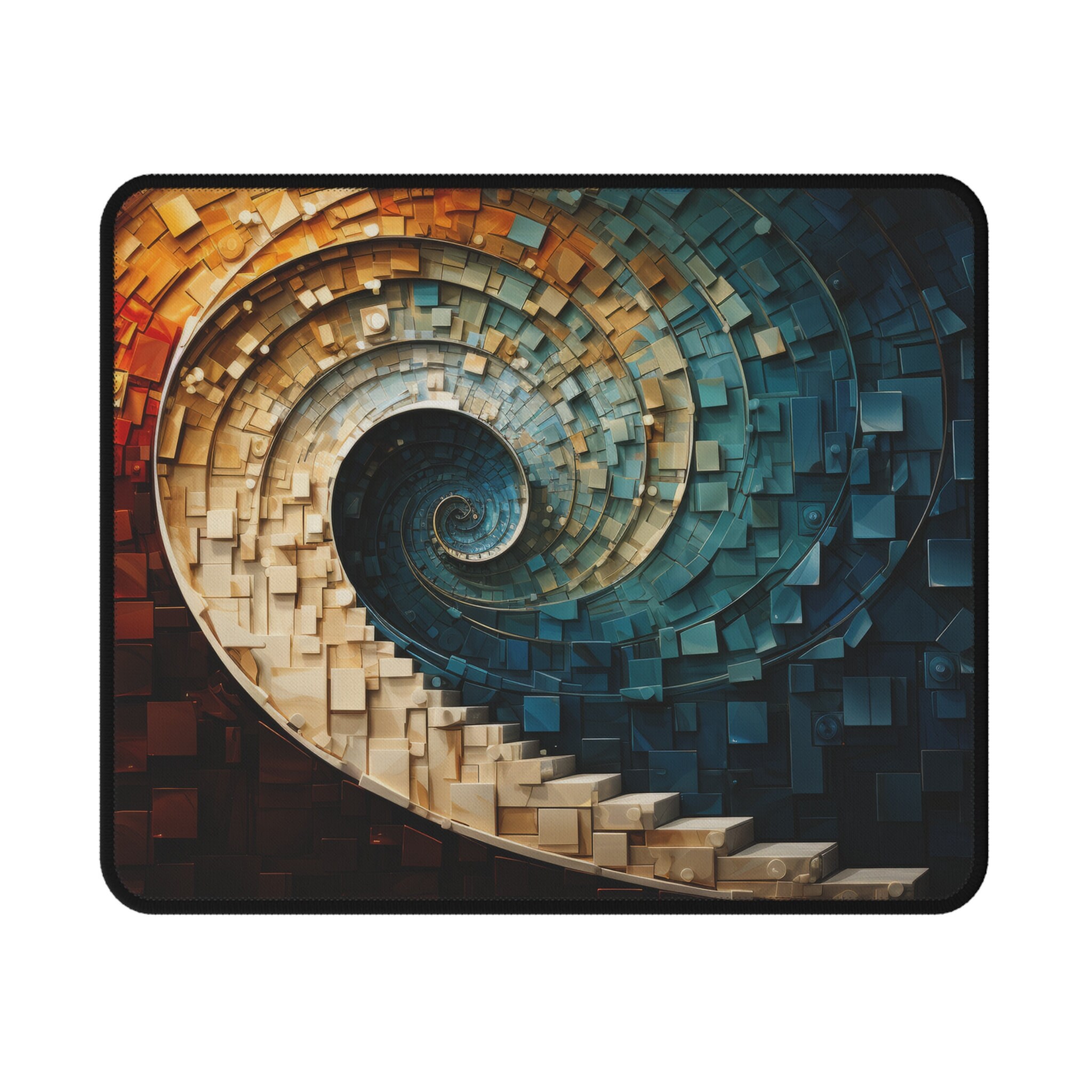Fibonacci Flourish Mouse Pad: Fibonacci Workspace, Spiral Serenity ...