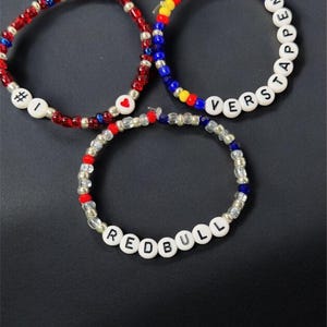 Max Verstappen F1 Inspired Stack Bracelet - Etsy