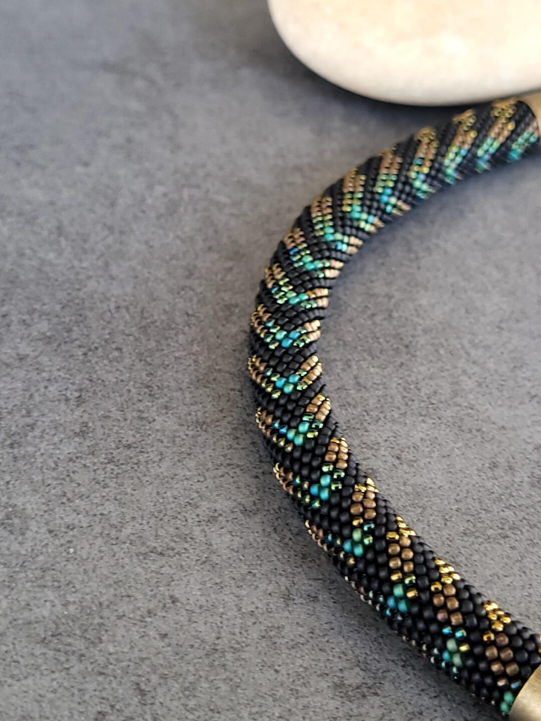 Beaded Snake Bracelet, Green Snake, Snake Bracelet, King Python, Green ...