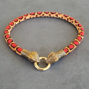 Corn Snake, Beaded Necklace, Snake Necklace, King Snake, Python, Sneklace, Beaded Snake Necklace ...