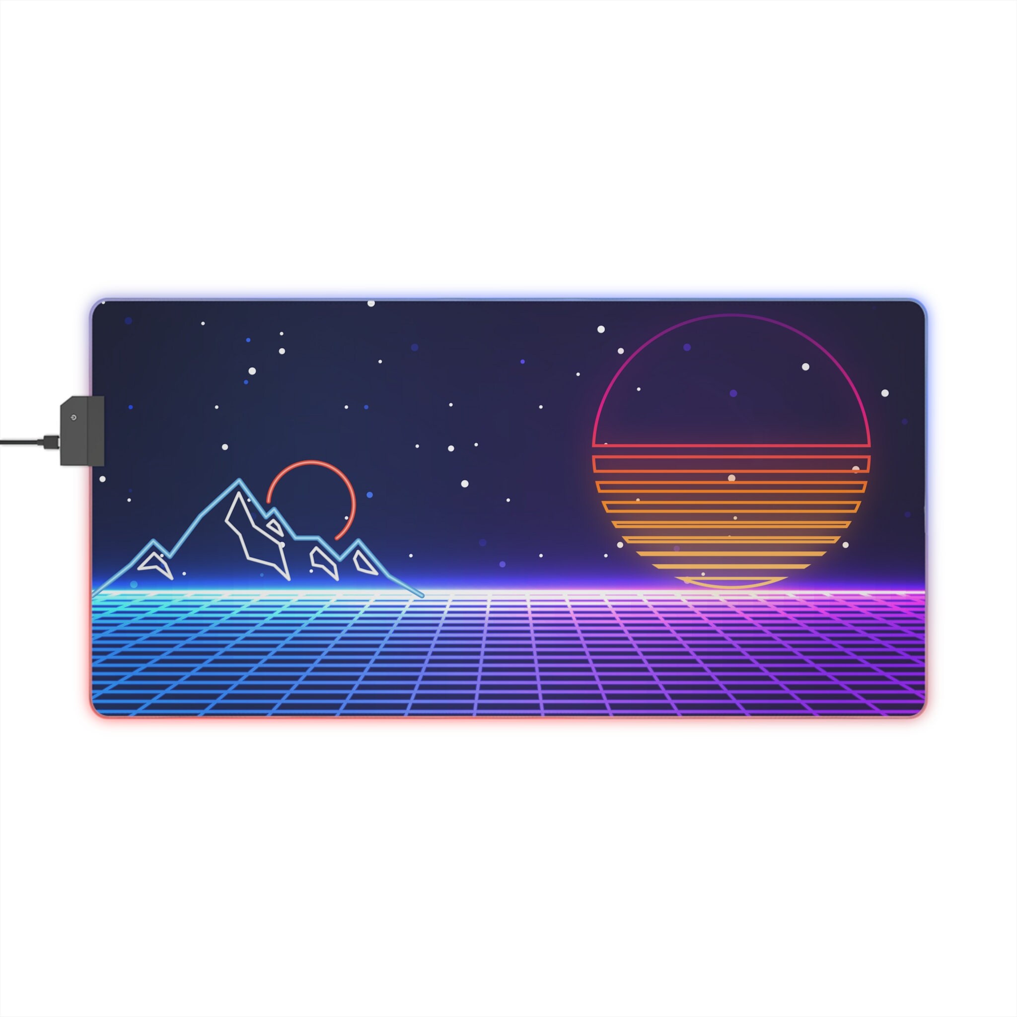 LED Gaming Mouse Pad, Retro, Neon, 80s - Etsy