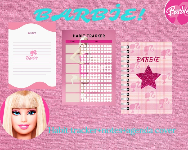 Barbie Habit Tracker Printable | Goal Planner | Habit Journal ...