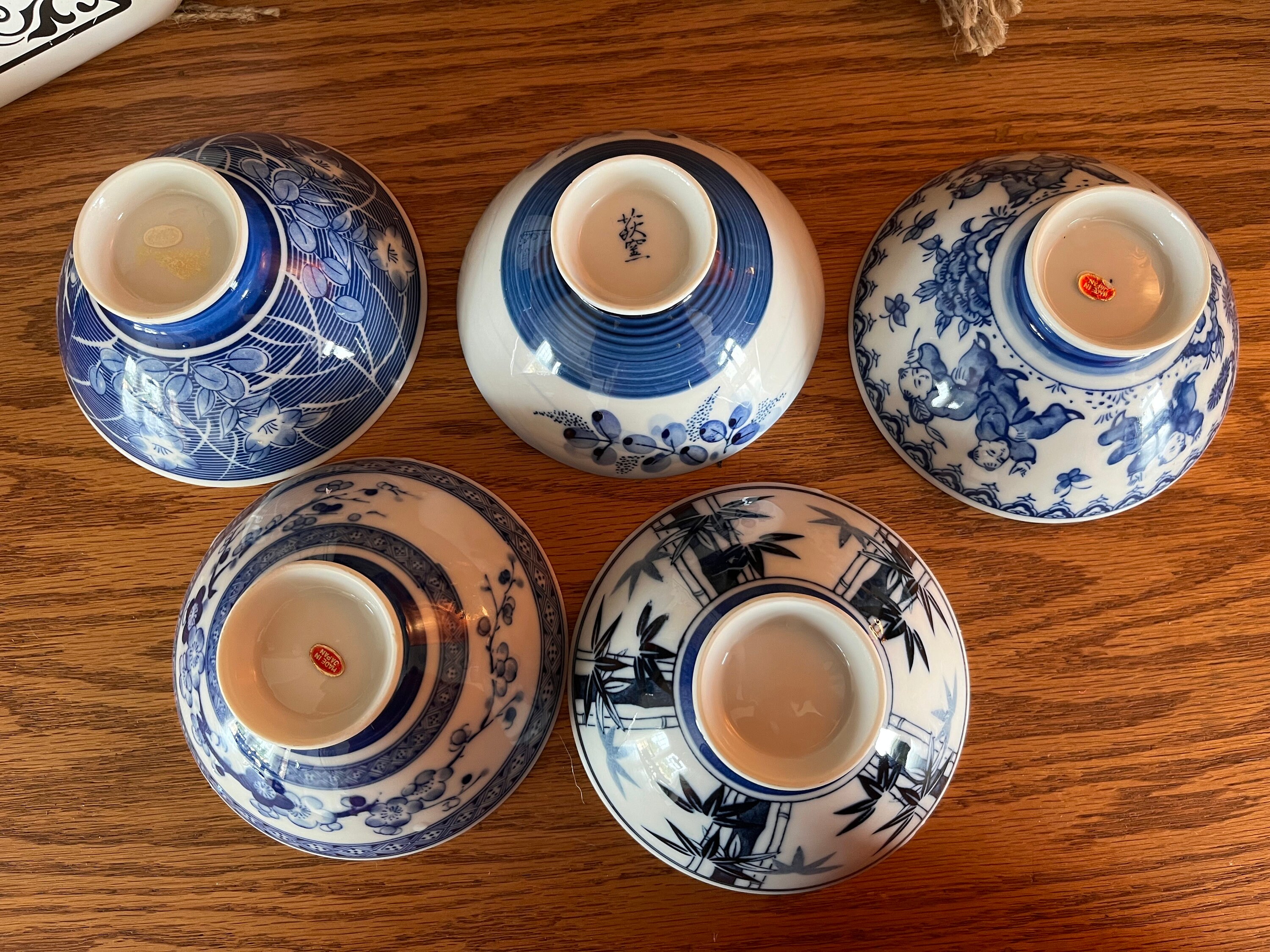 Vintage Japanese Porcelain Rice Bowls - Etsy
