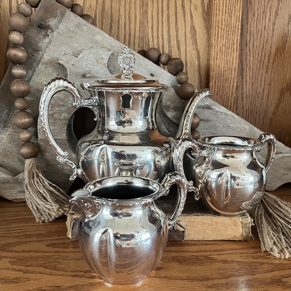 Silver Plate Tea Set - Etsy