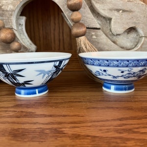Vintage Japanese Porcelain Rice Bowls - Etsy