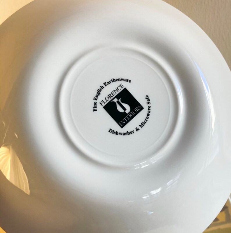 Tulip Earthenware Plates SET 8 Pieces / Floral Design Ceramic Plate Set ...