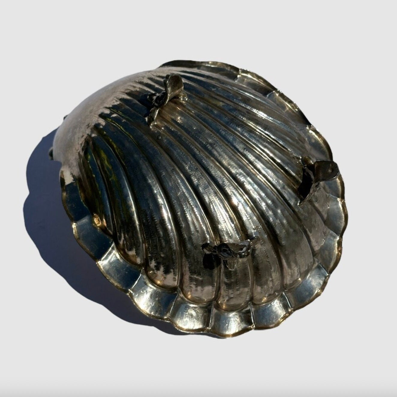 Vintage Footed Sea Shell Shaped Dish / Silver Plate Shell Shaped ...