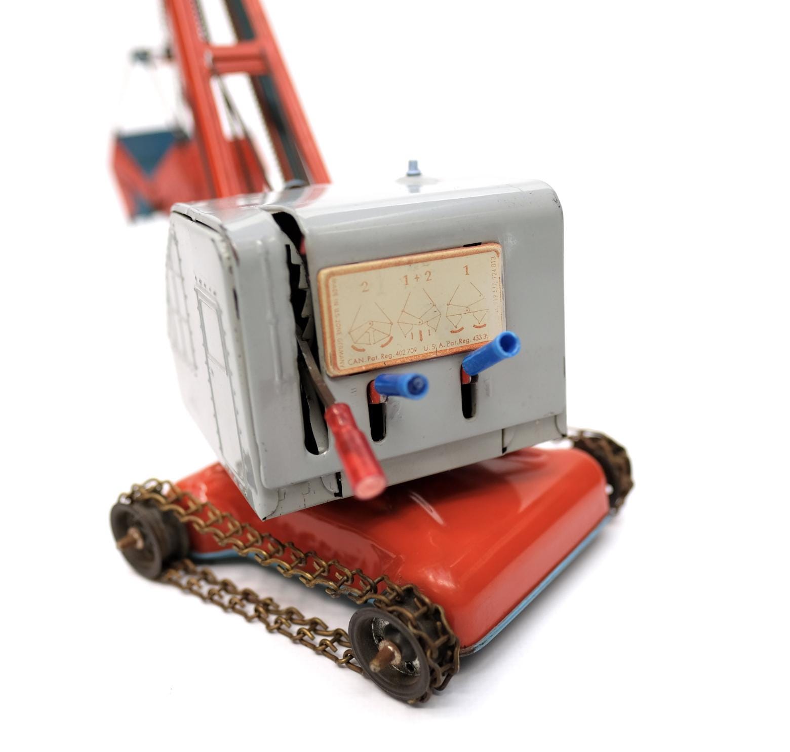 1950s MFZ Tin Crane, Vintage Tin Toy Crane / Collectibles Memorabilia ...