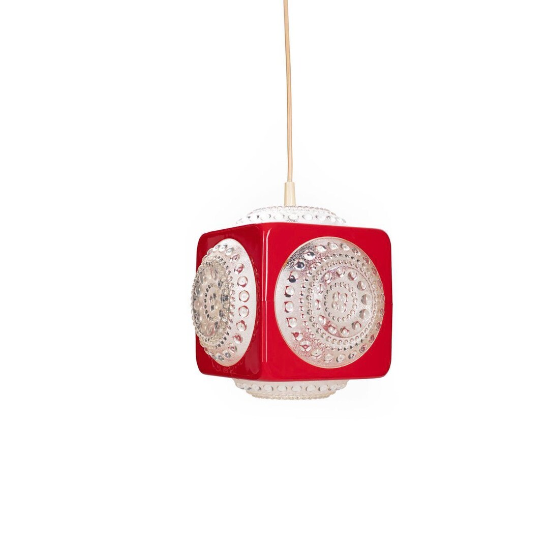 70s Popart Cube Pendant Lighting / Made in Germany, Pop Art Ceiling ...