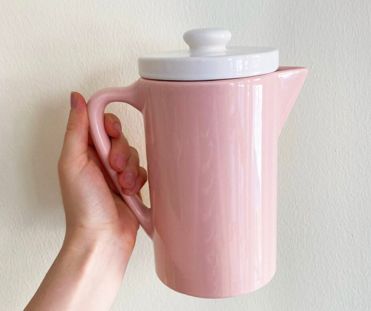 Pink Teapot & 80s Pastel Espresso Set of 5 Coffee Cups and Creamer ...