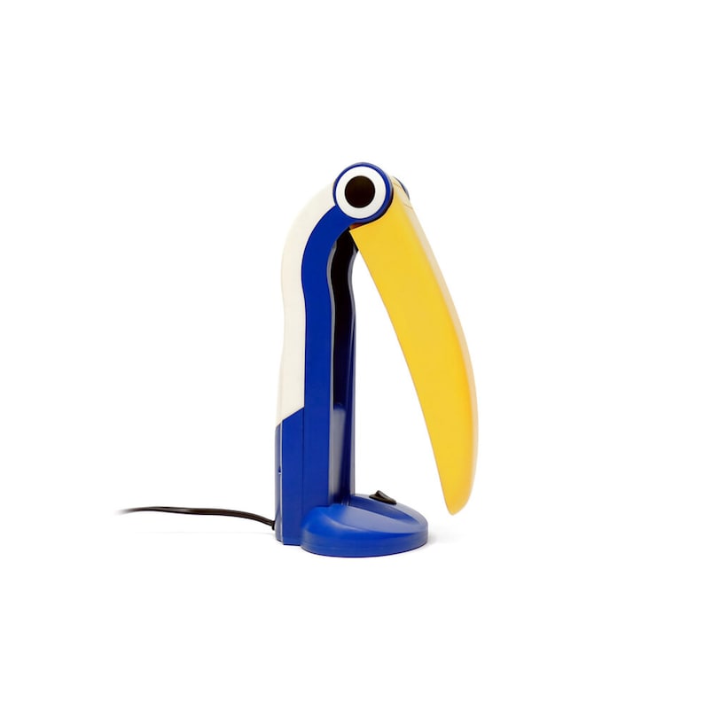 Vintage 1980s Toucan Pelican Lamp / Navy Blue Pop Art Pelican Desk Lamp ...
