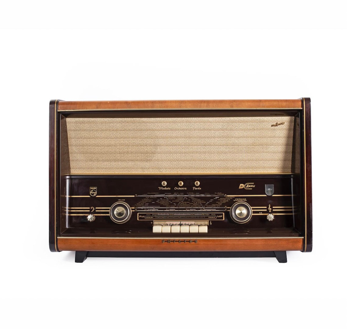 Vintage Philips Radio B6X72A 1950s / Made in Belgium, Philips Bi-ampli ...
