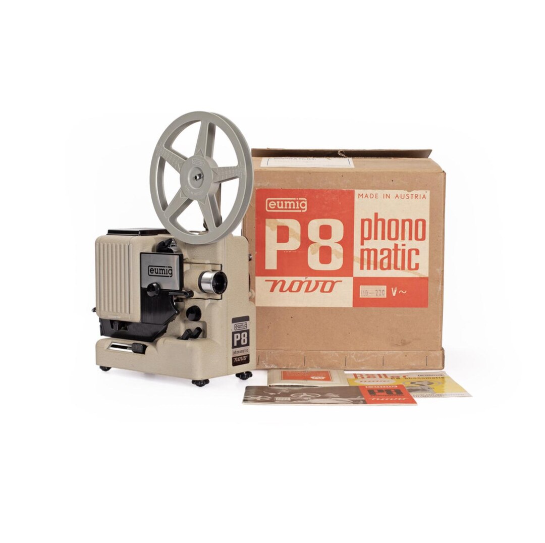 Vintage Eumig P8 Phonomatic 8mm Film Projector. Made in Vienna, Austria. Eumig P8 8mm Film ...
