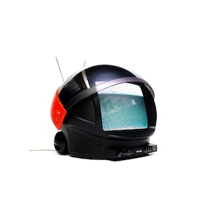 Philips Discoverer TV 1983 / Vintage Philips Helmet TV / Retro Red Game ...