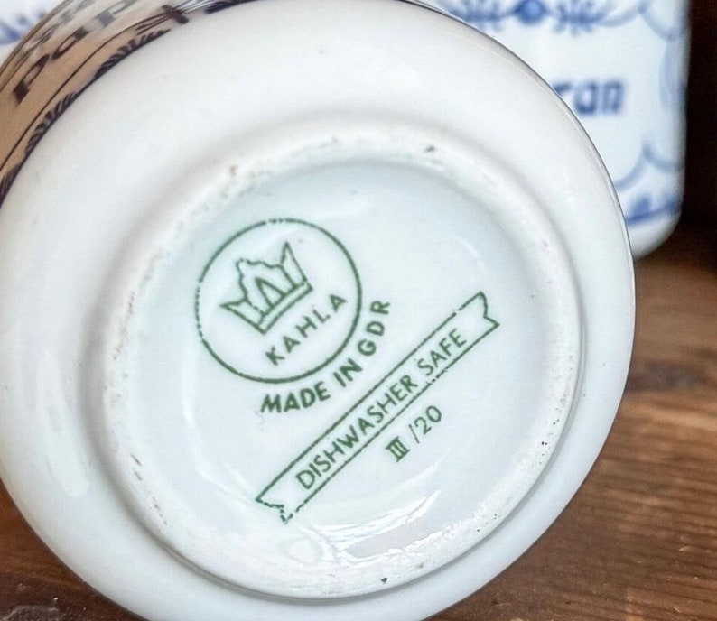 Vintage KAHLA Porcelain Spice Jar SET 6, Germany 1970s / Country House ...