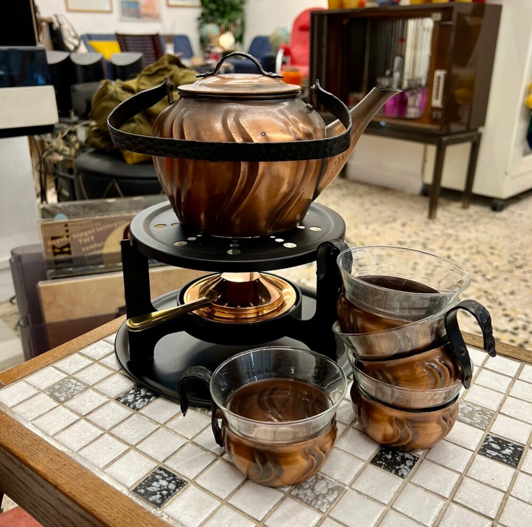 Copper Mulled Wine Set of 5 / Copper Tumbler Wine Cocktail Glass ...