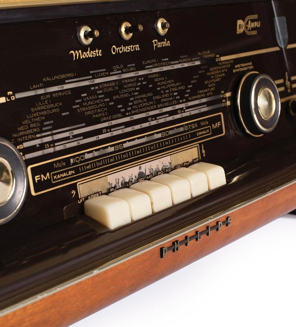 Vintage Philips Radio B6X72A 1950s / Made in Belgium, Philips Bi-ampli ...