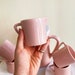 Pink Teapot & 80s Pastel Espresso Set of 5 Coffee Cups and Creamer ...