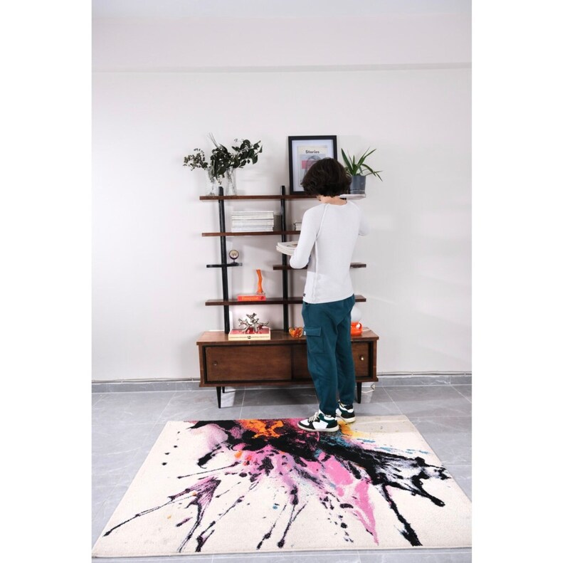 Splash Paint Effect Design Carpet / Artist Designer Rug / Splatter ...
