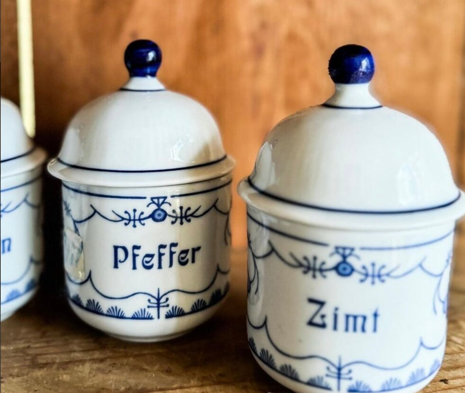 Vintage KAHLA Porcelain Spice Jar SET 6, Germany 1970s / Country House ...