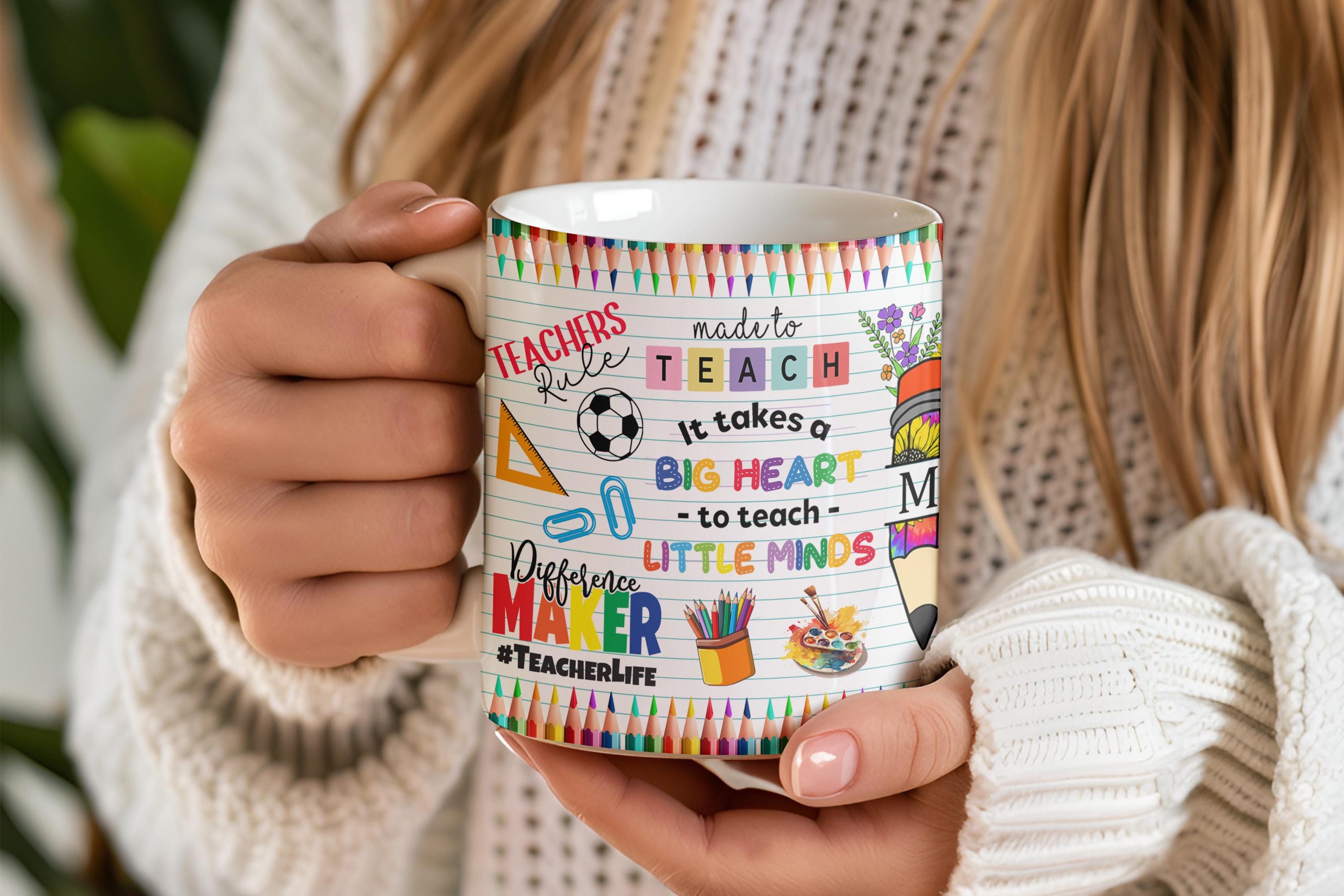 Teacher Mug, Wrap Around Mug Template 11oz, Sublimation, High-quality ...
