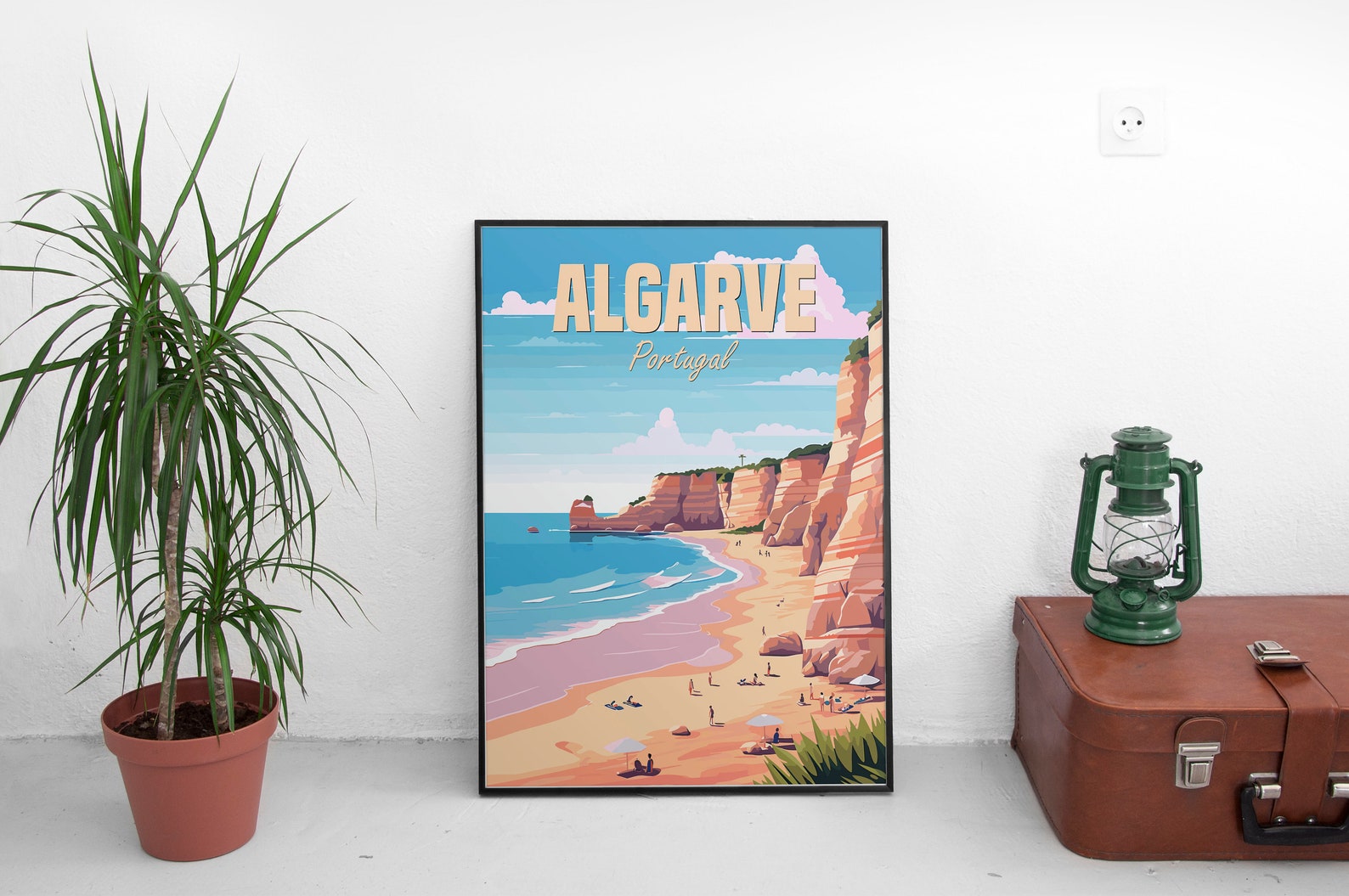 Algarve Poster, Portugal Wall Art, Coastal Fine Art Print, Minimalist ...
