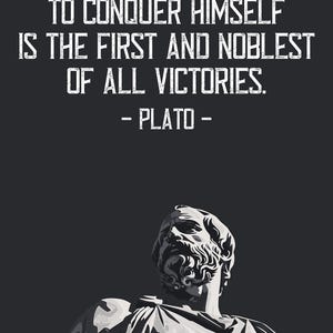 Epictetus Quote Poster. for a Man to Conquer Himself is the First and ...