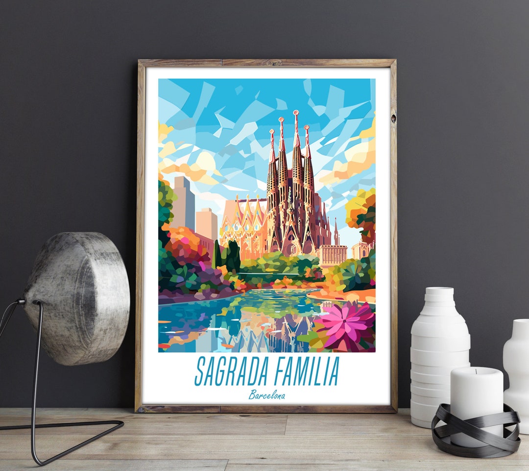 Sagrada Familia Poster Spain Barcelona Church Wall Art Fine - Etsy