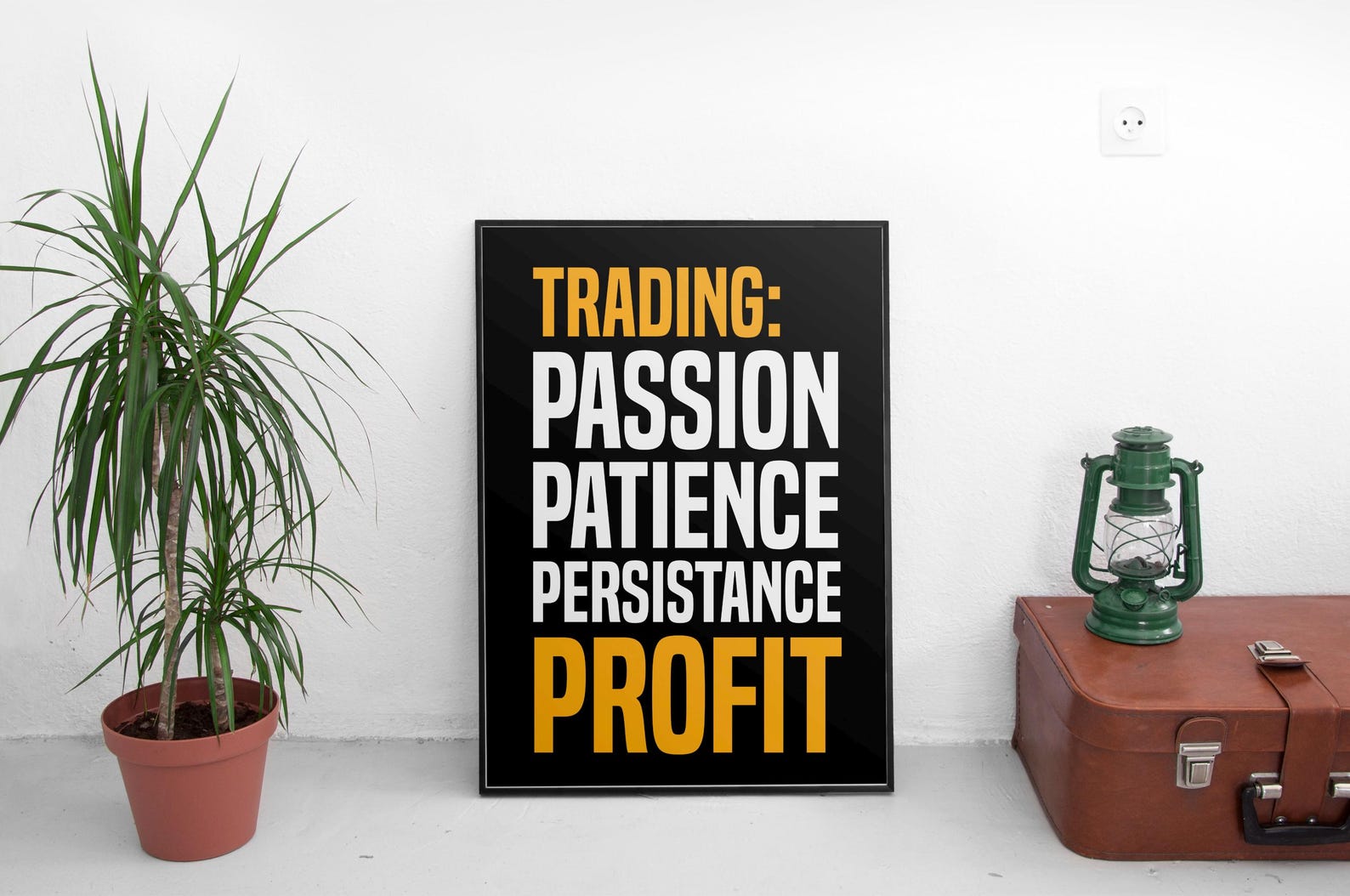 Trader Poster, Trading Mindset Fine Art Print, Trading Quote Hustle ...