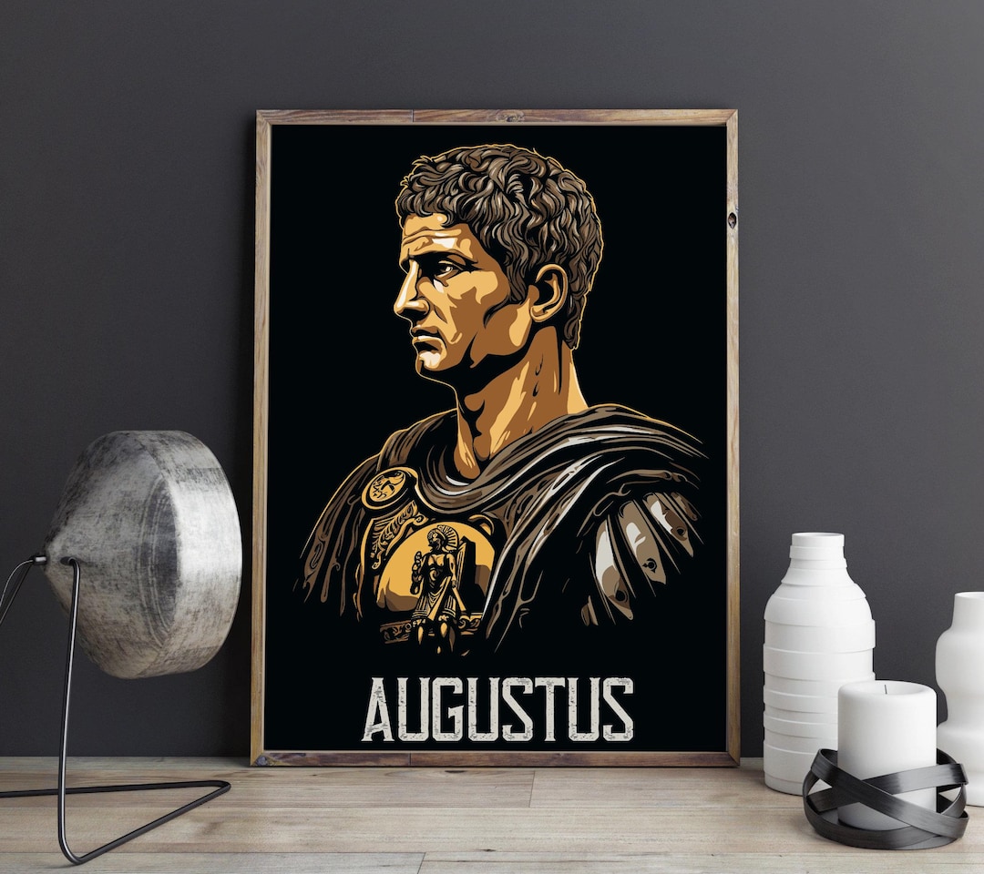 Augustus Poster | Roman Emperor Augustus Fine Art Print | Caesar Print ...