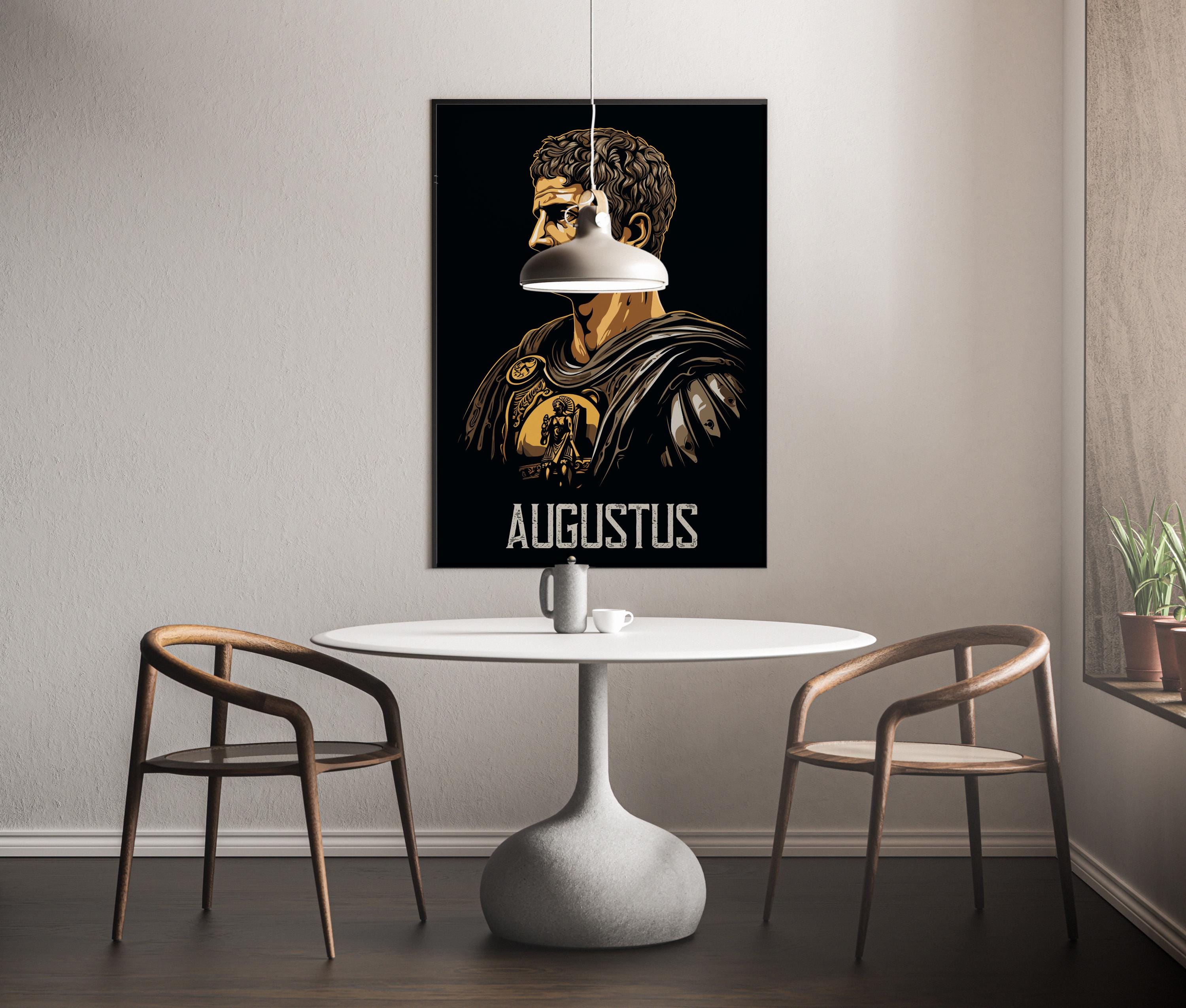 Augustus Poster | Roman Emperor Augustus Fine Art Print | Caesar Print ...